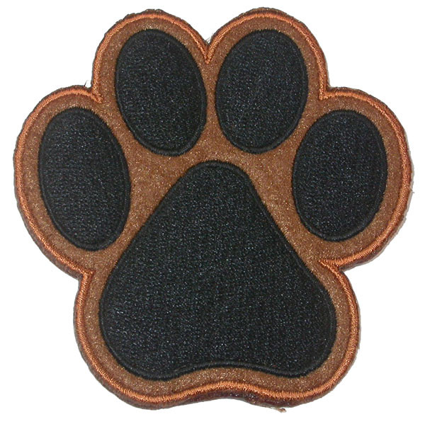 Paw Print Large 6" BROWN - Patchwork Panda Trims