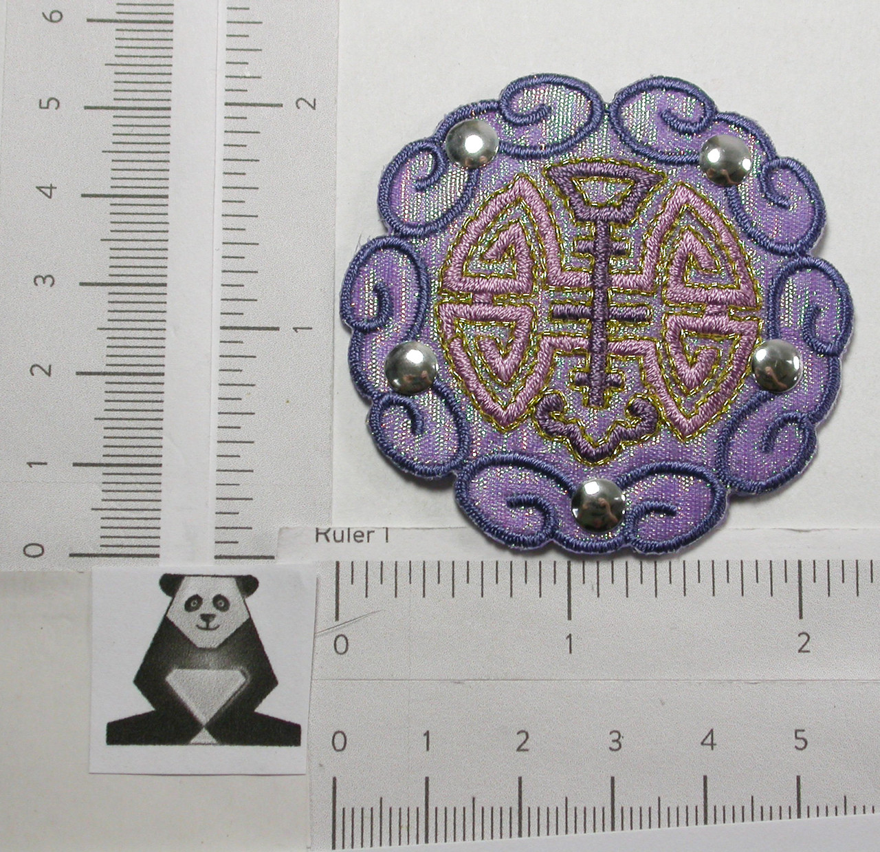 Opalescent Decorative Patch Brown - Patchwork Panda Trims