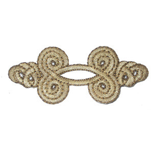 Button hole Decorative Metallic Gold - Patchwork Panda Trims