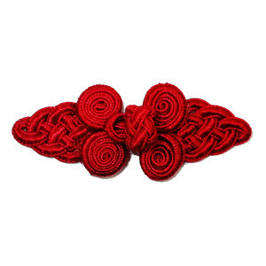 Frog Closure Red - Patchwork Panda Trims