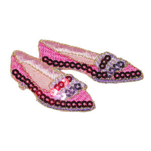Sequin Shoes Pink - Patchwork Panda Trims