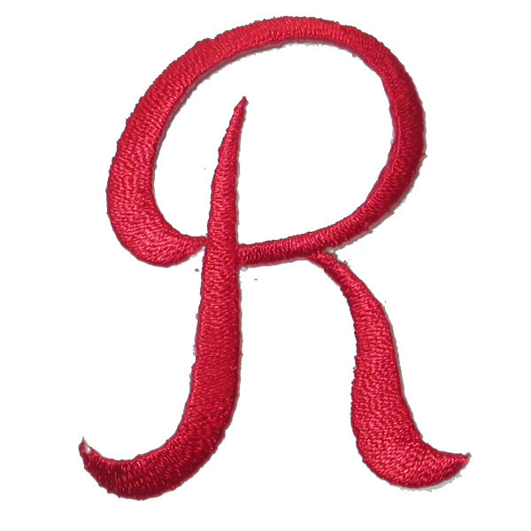 Script Red Letter R - Patchwork Panda Trims