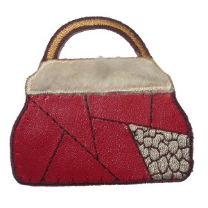 Red Handbag - Patchwork Panda Trims
