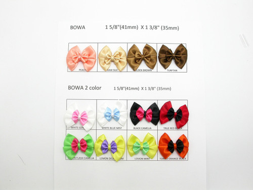Satin Ribbon Double Bows *Colors* 10 Pack - Patchwork Panda Trims