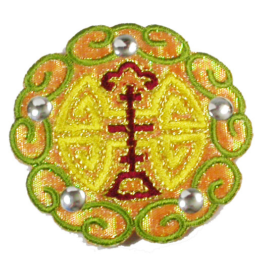 Opalescent Decorative Patch Olive - Patchwork Panda Trims