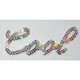 Sequin Word COOL Silver - Patchwork Panda Trims