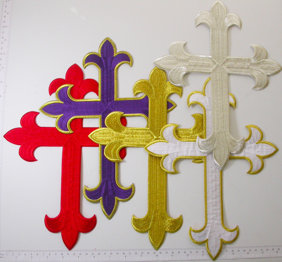 Latin Cross 12" x 8 7/8" (305mm x 225.4mm) - Patchwork Panda Trims