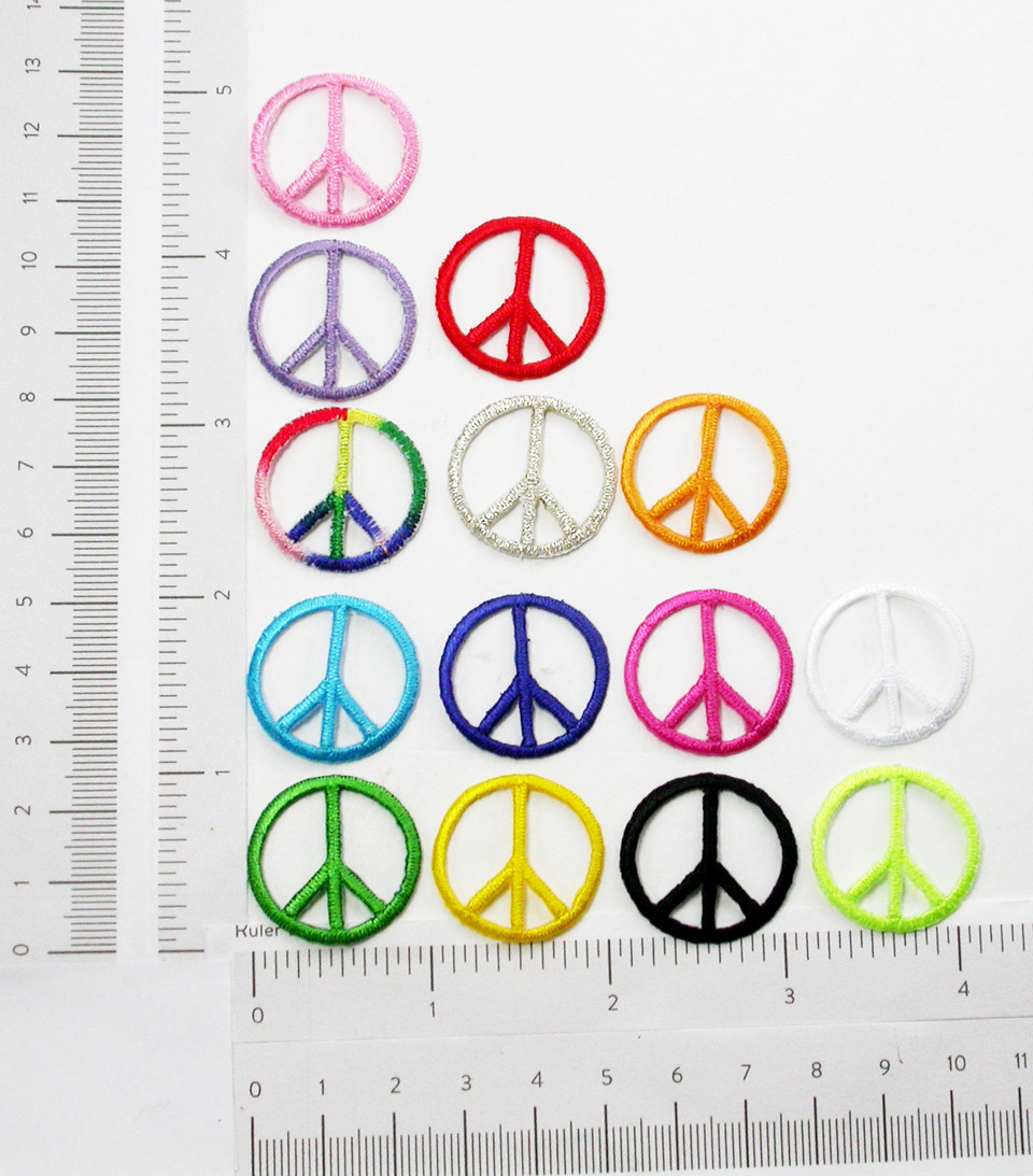 Peace Sign 1" *Colors* - Patchwork Panda Trims