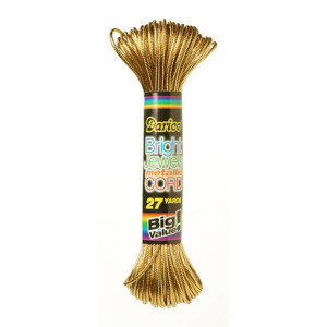 Cord 2.5mm Metallic Gold 27 Yards - Patchwork Panda Trims