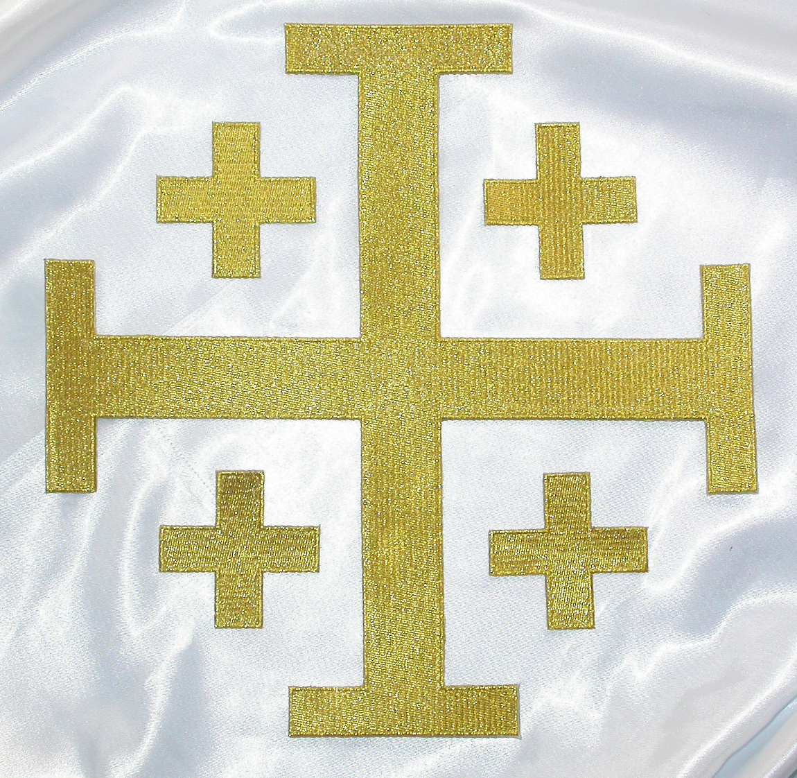 Jerusalem 5 Part Cross 10" Metallic Gold - Patchwork Panda Trims