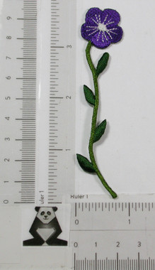 Flower Spray Purple - Patchwork Panda Trims