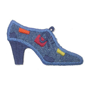 Denim High Heel - Patchwork Panda Trims