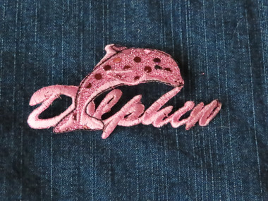 Pink Dolphin Sparkle Iron On Patch - Patchwork Panda Trims