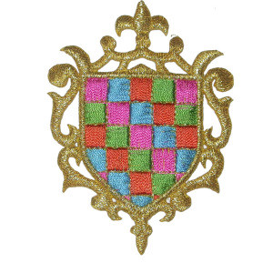 Crest Multi Checkered. - Patchwork Panda Trims