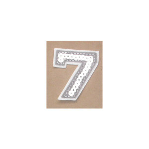 Sequin Felt Number Seven 7 - Patchwork Panda Trims