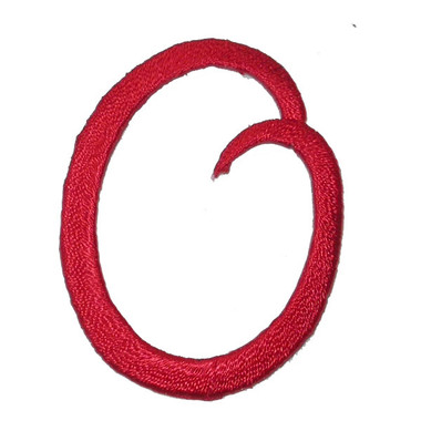 Script Red Letter O - Patchwork Panda Trims