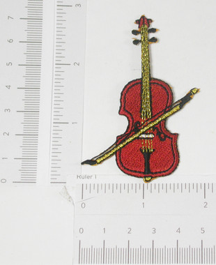 Violin Iron On - Patchwork Panda Trims