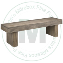 Solid Wormy Maple Wood Baxter Bench 16''D x 60''W x 18''H With Wood Seat