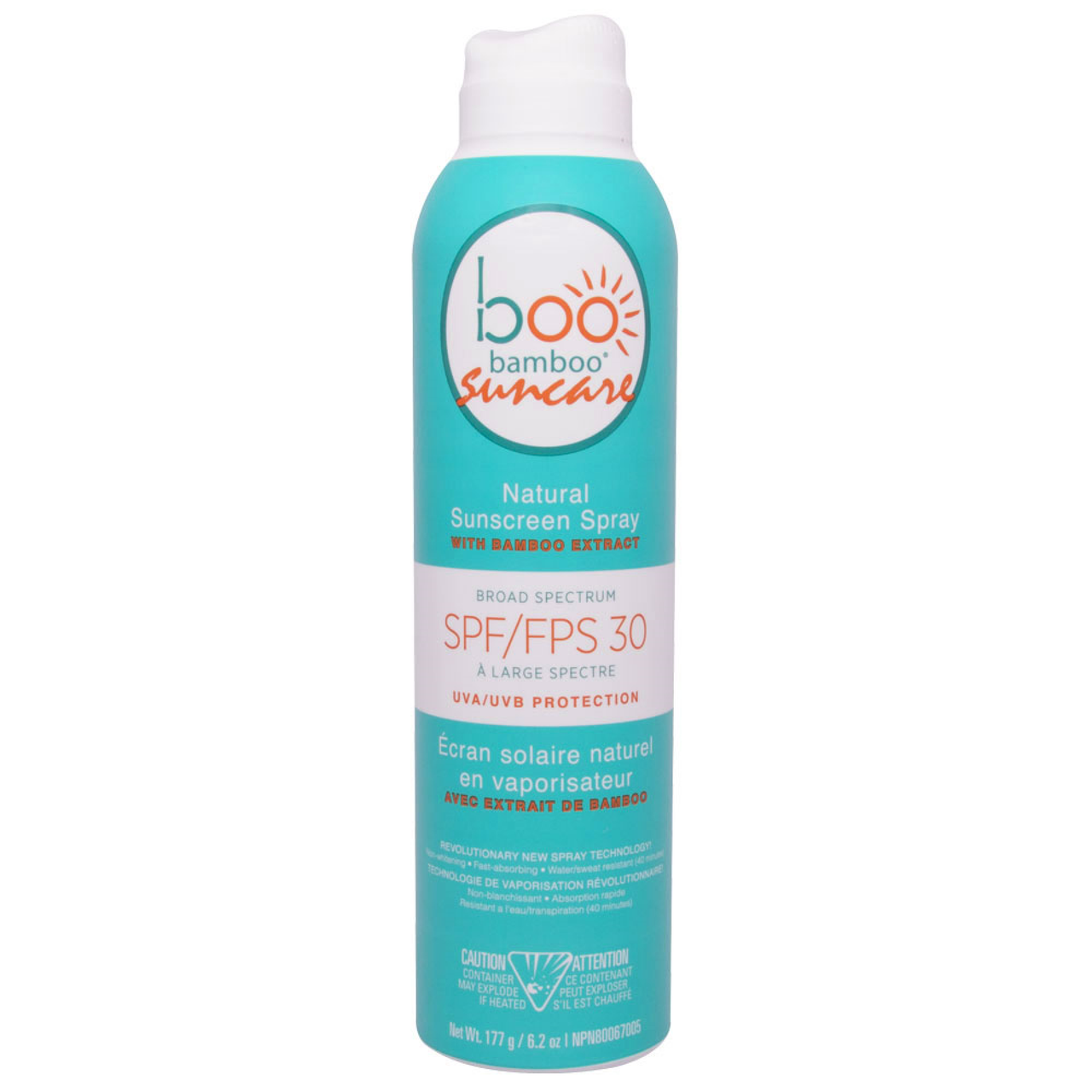 Boo Bamboo SPF 30 Natural Sunscreen Spray 177 ml