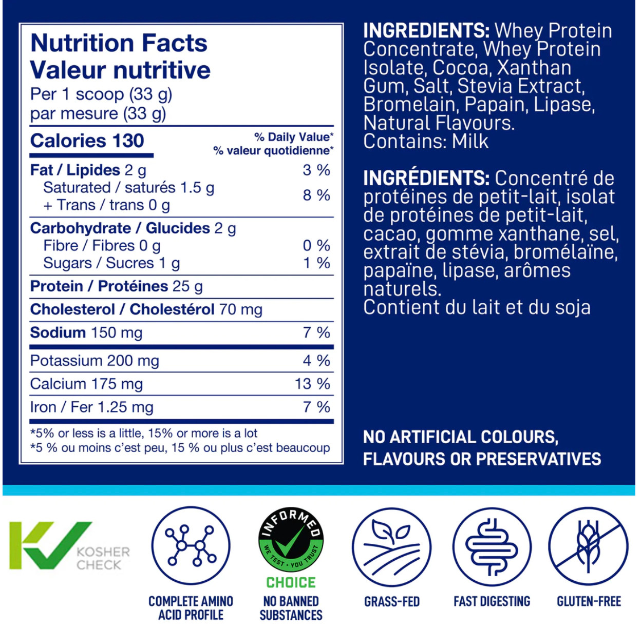 Buy Whey Protein | LeanFit Whey Protein Chocolate 858 g