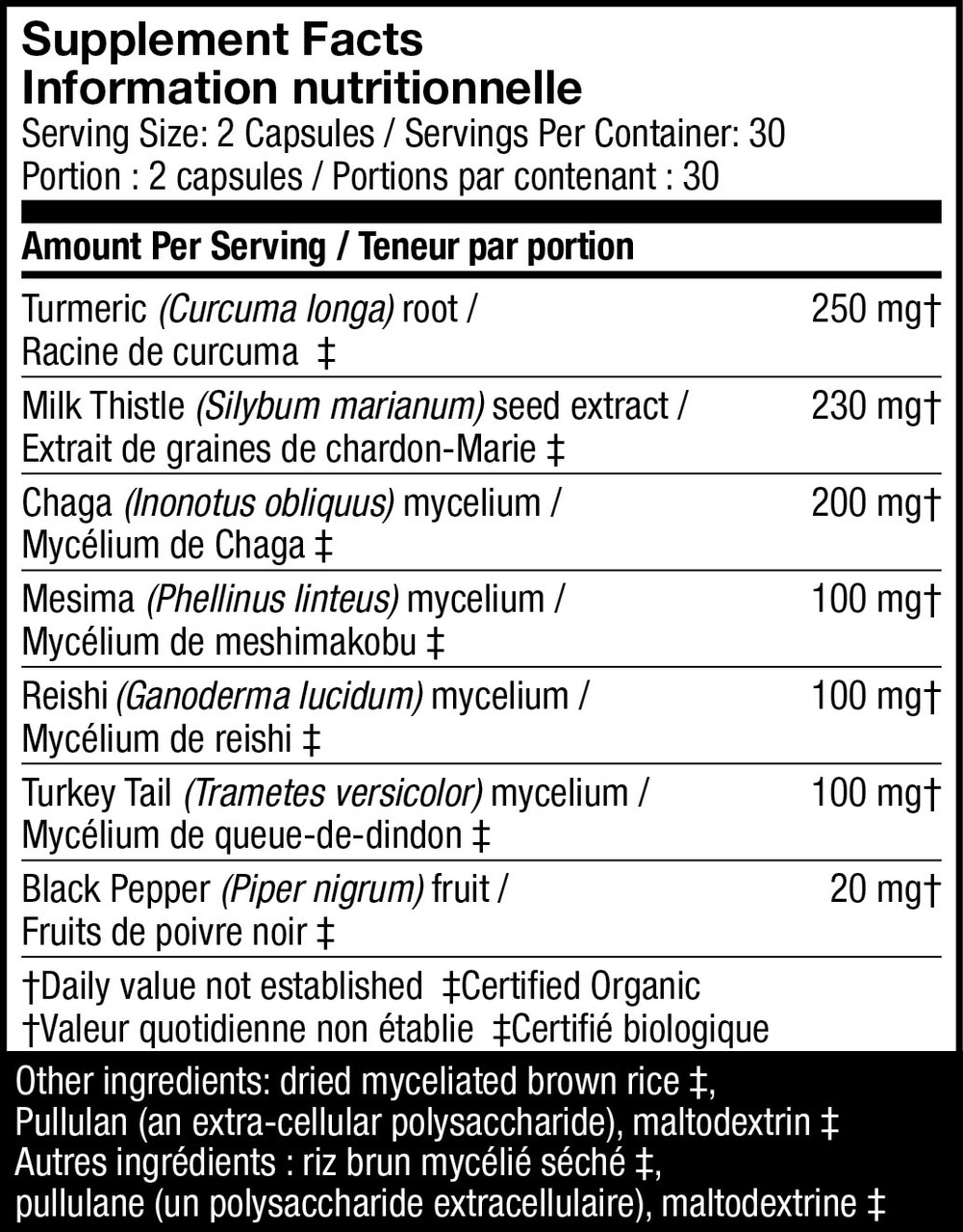 Host Defense MycoBotanicals Liver 60 Capsules