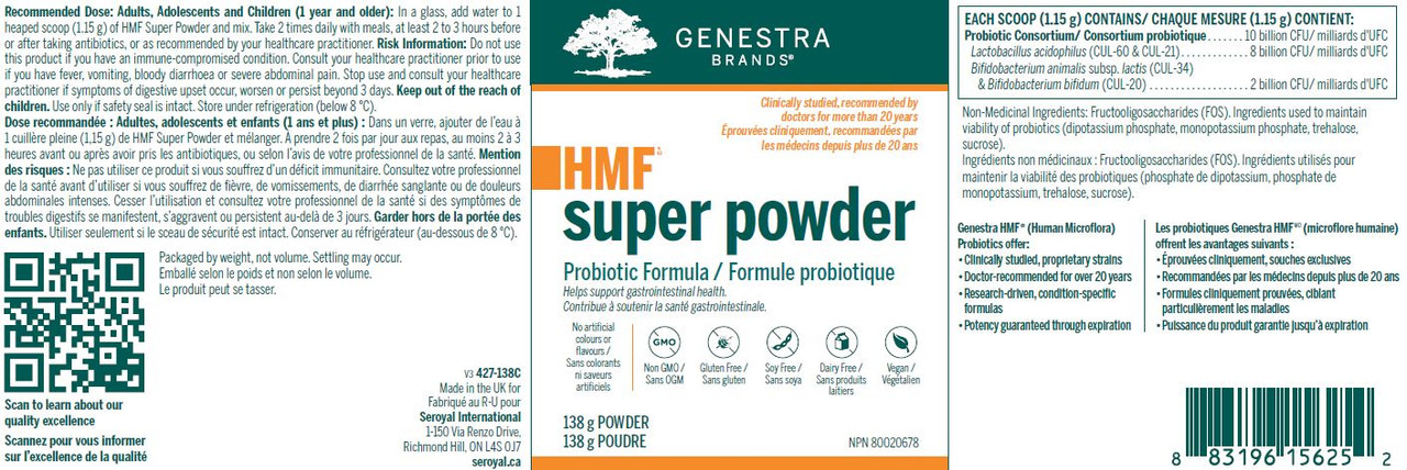 HMF Super Powder by Genestra | Buy Genestra HMF Super Powder in Canada