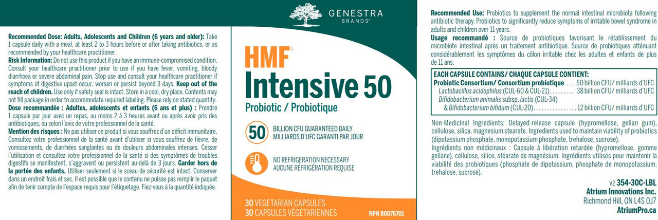 Buy HMF Intensive 50 by Genestra | Genestra Seroyal Supplements | HMF