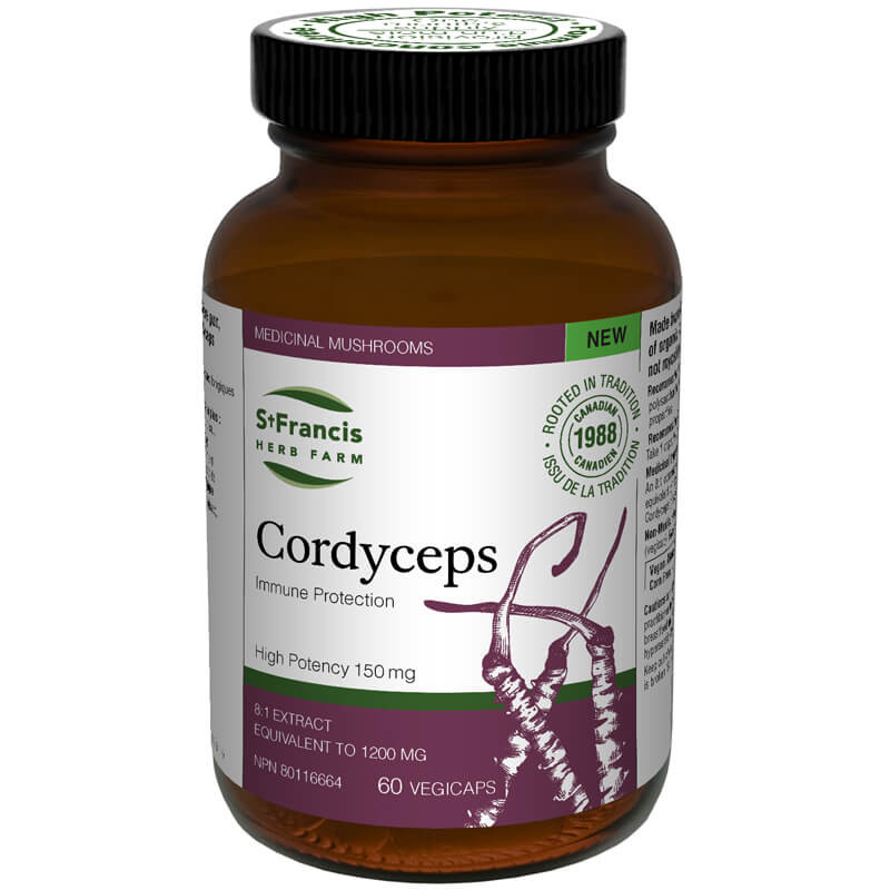 Cordyceps by St Francis Herb Farm | Buy Canadian Cordyceps 60 Capsules ...