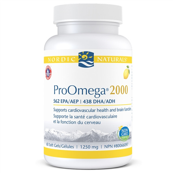 Buy Nordic Naturals ProOmega 2000 Lemon 60 Softgels | ProOmega