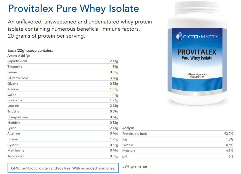 Buy Cyto Matrix Provitalex Pure Whey Protein Isolate