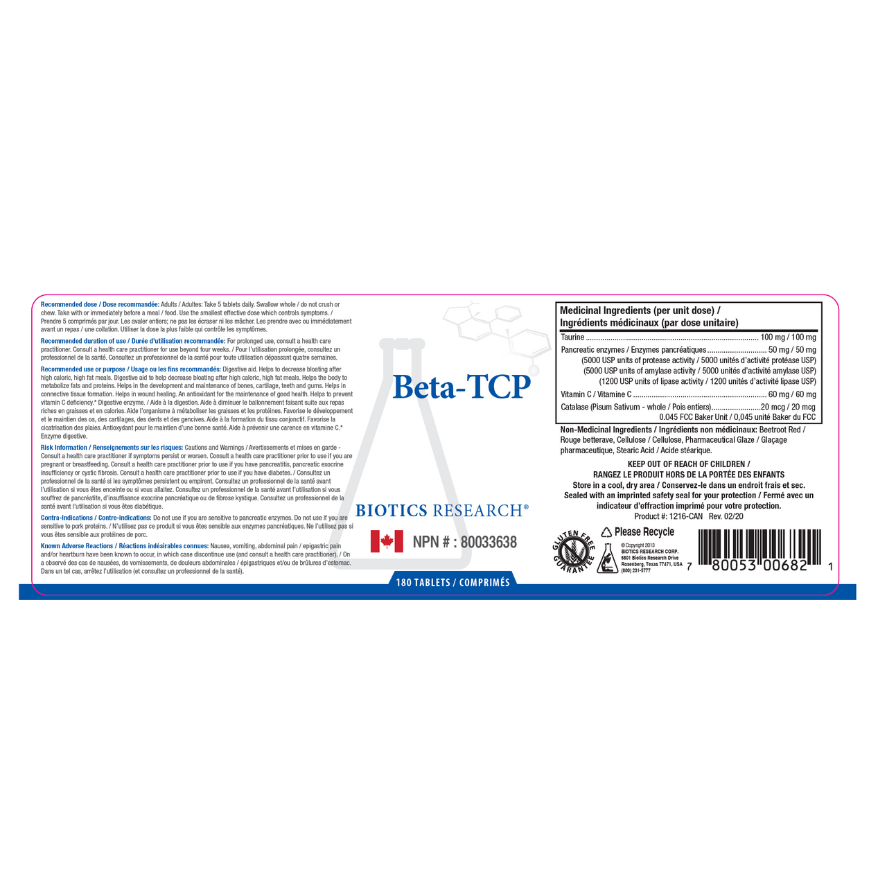 Beta TCP by Biotics Research | Buy Biotics Research Beta TCP in Canada