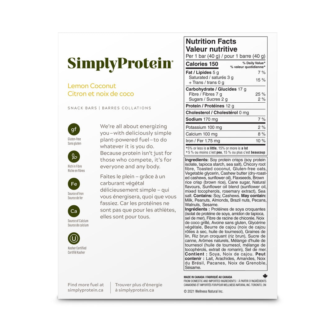 Lemon Coconut Simply Protein Bar | Buy Simply Protein Bar