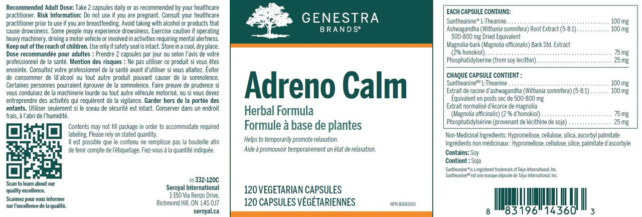Adreno Calm by Genestra Brands | Buy Genestra Adreno Calm