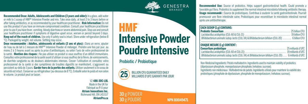 HMF Intensive Probiotics by Genestra | Genestra Seroyal Supplements