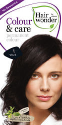 Colour & Care Permanent Hair Colour Black 1 by Hair Wonder