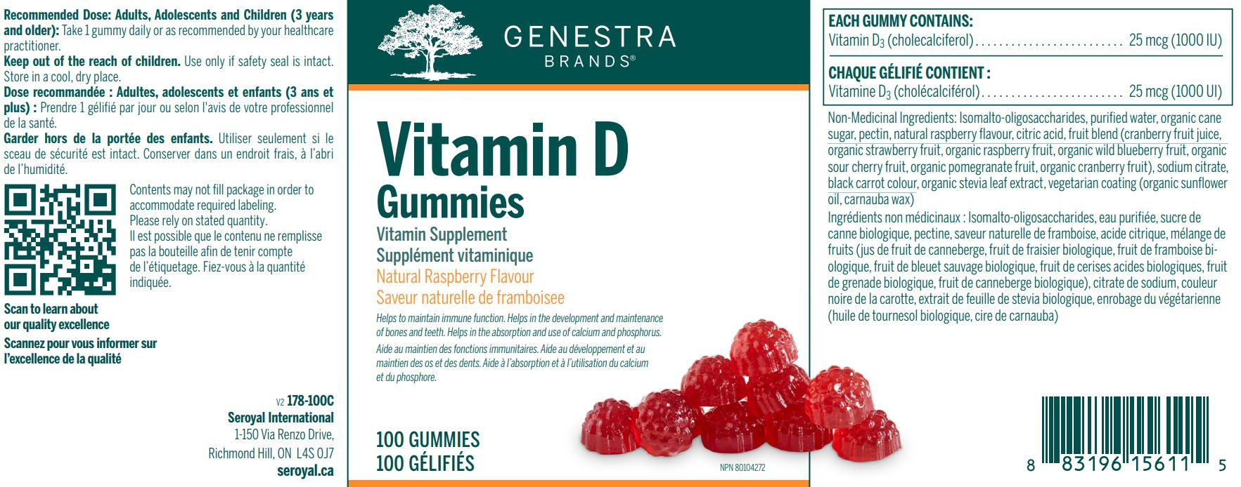 Genestra Vitamin D Gummies | Buy Vitamin D3 Gummies by Genestra