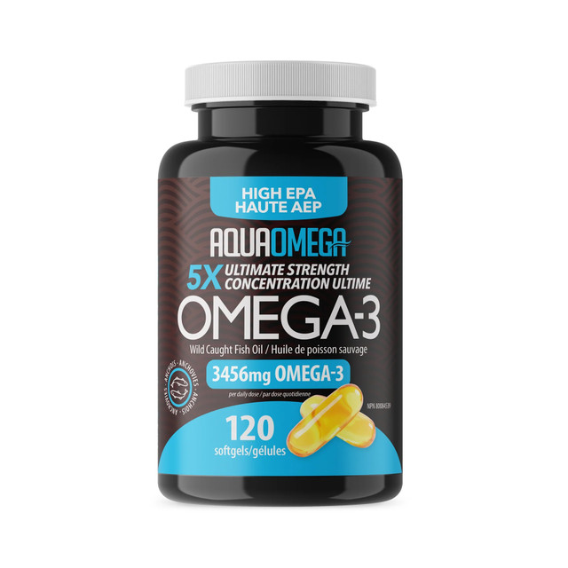AquaOmega High EPA 5X Ultimate Strength 120 Softgels | Buy Online