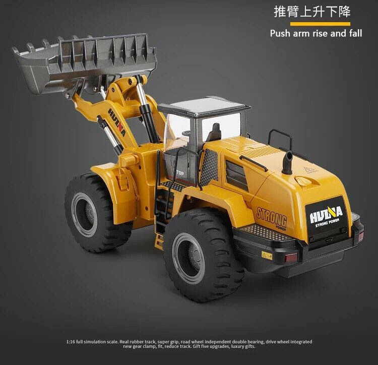 Huina 1583 Alloy Remote Control RC Wheel Loader 1:14 Scale Metal Model ...