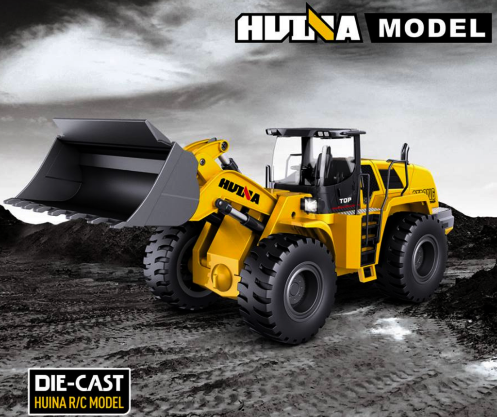 Huina 1583 Alloy Remote Control RC Wheel Loader 1:14 Scale Metal Model ...