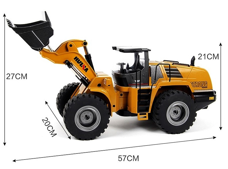 Huina 1583 Alloy Remote Control RC Wheel Loader 1:14 Scale Metal Model ...