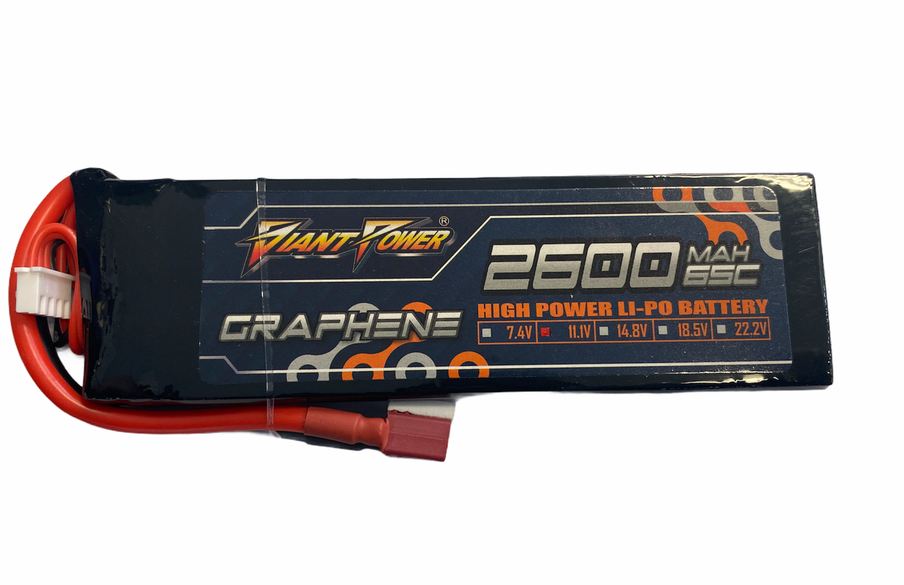 Giant Power 3s 111v 2600mah 65c Li Po W T Plug Lipo Battery