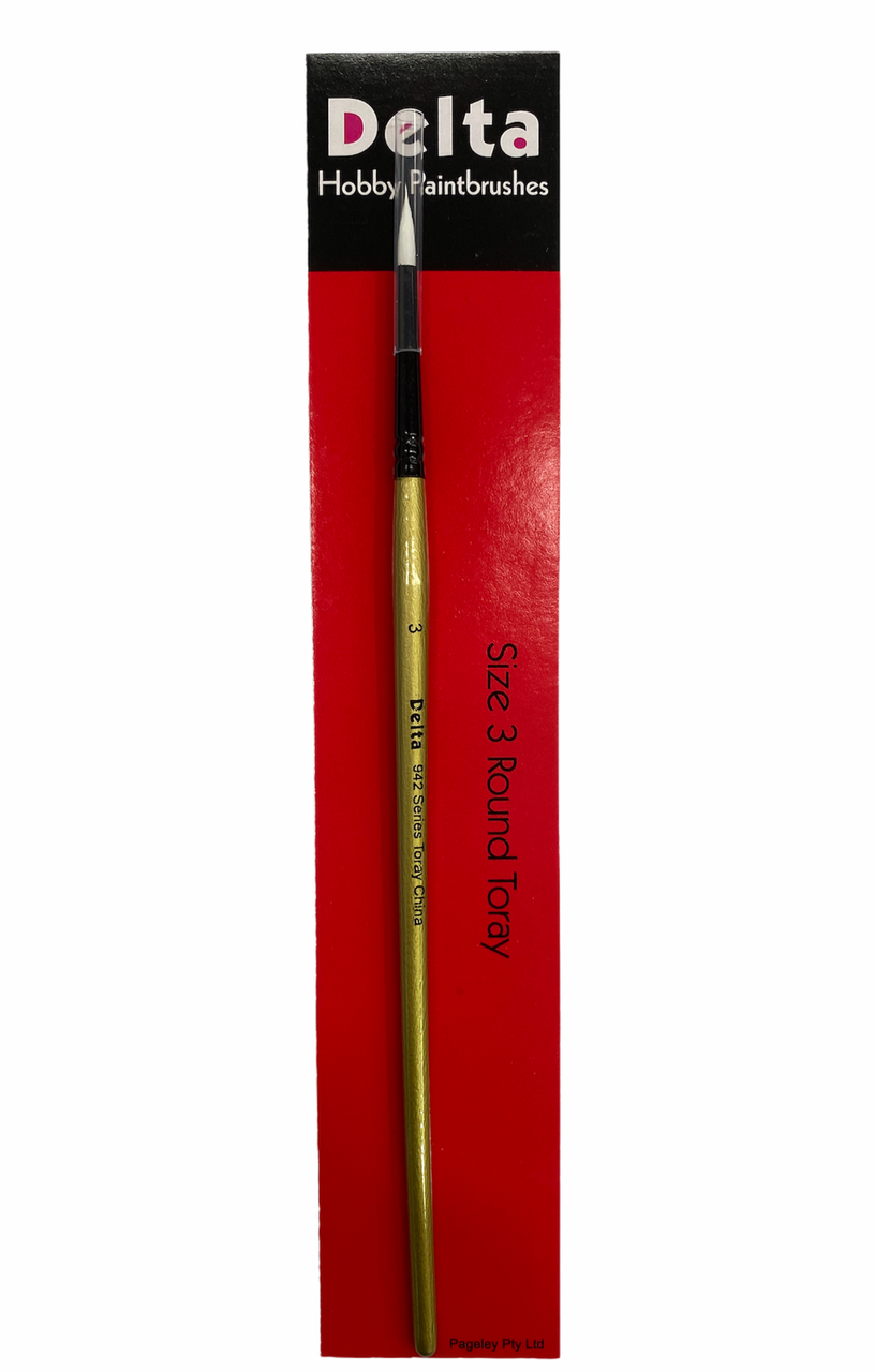 Delta Paintbrush Size 3 Round Toray - Hobby Station