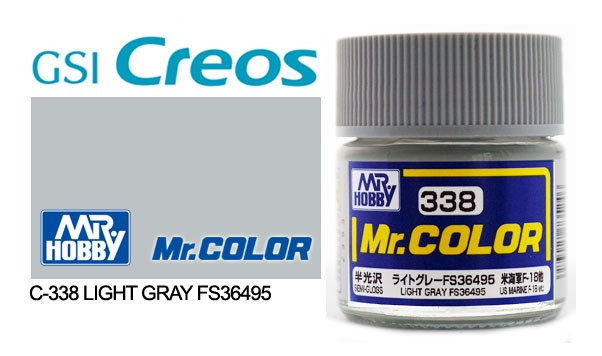 Gunze - C338 Mr Color Semi Gloss Light Grey FS36495 - Hobby Station