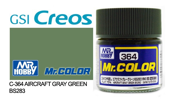 Gunze - C364 Mr Color Air Grey Green BS283 - Hobby Station
