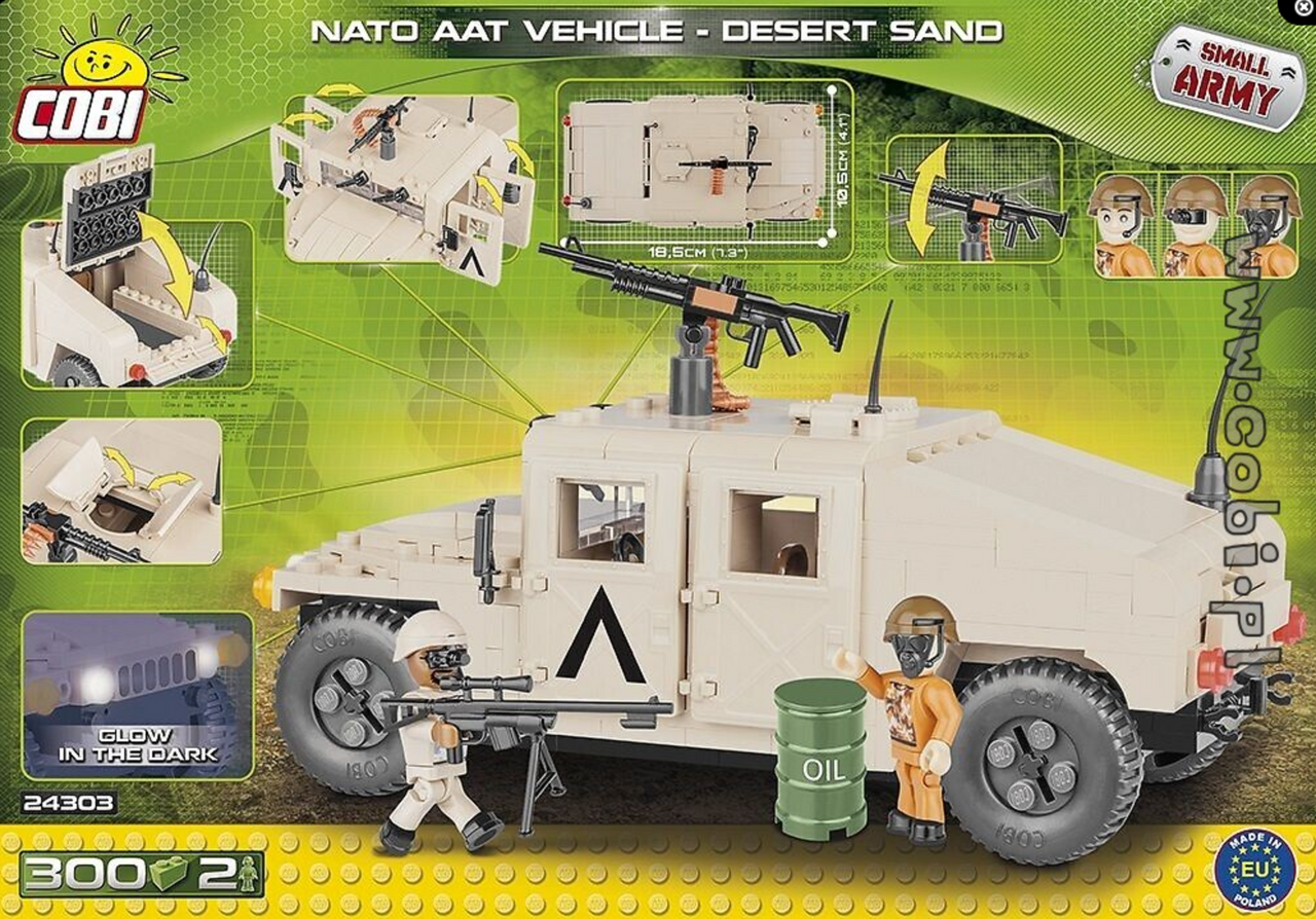 Cobi - Small Army 24303 NATO AATV DESERT SAND 300pcs, lego, puzzle