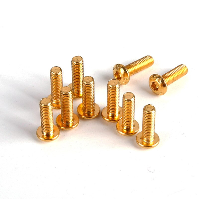 M4 Button Head Screws in Gold (Pack of 10) - Hobby Station