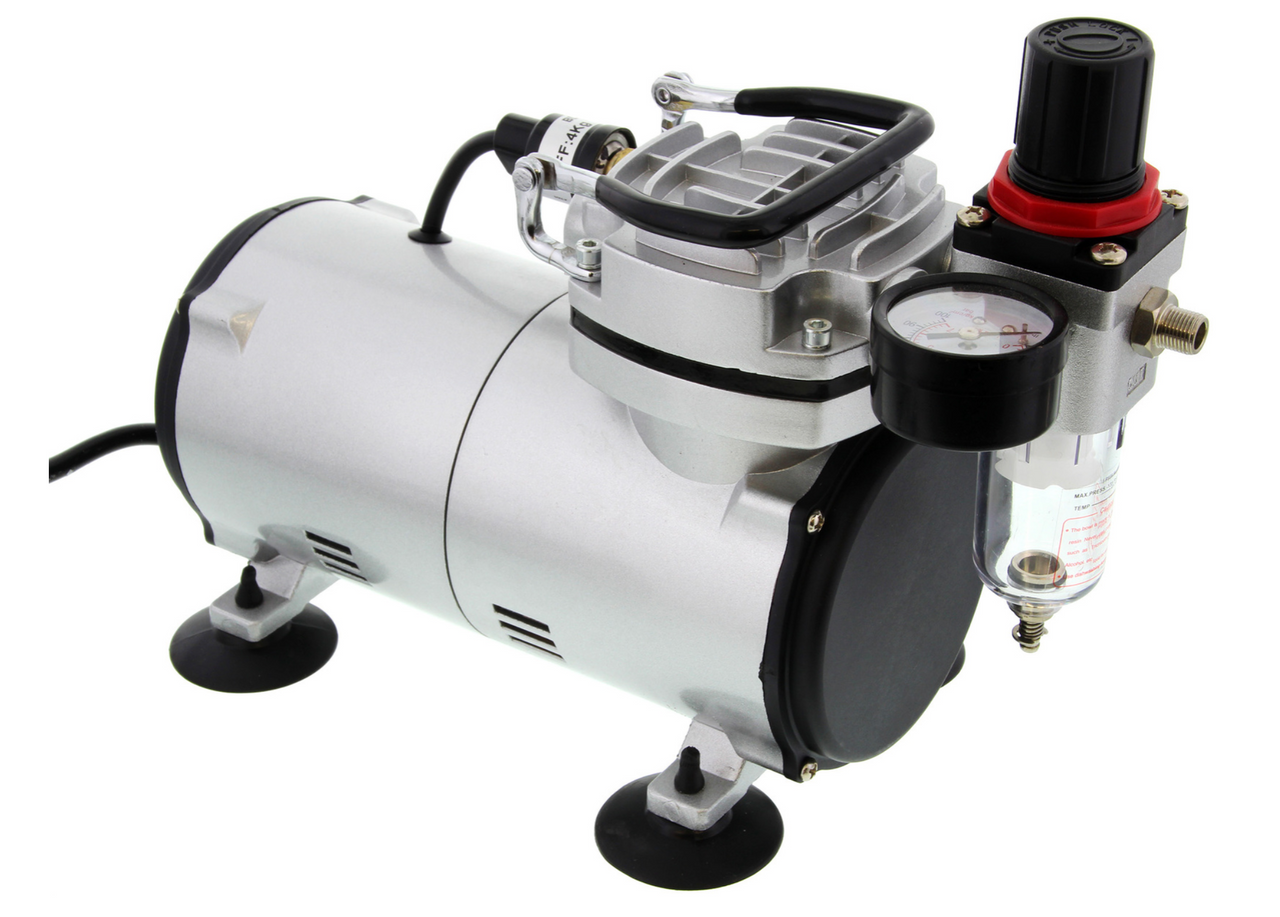 Fengda - AC-100 Standard Mini Compressor with Gravity Fed Airbrush ...