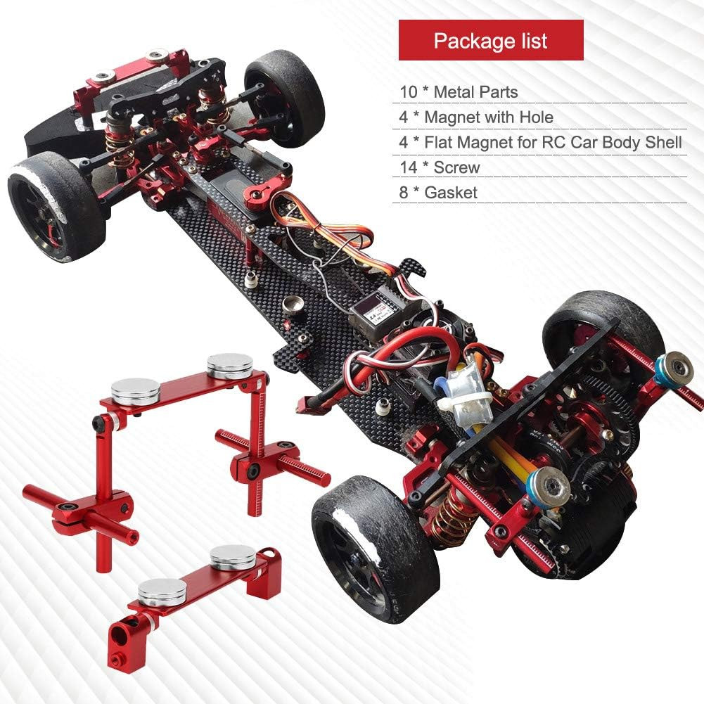 Body Mount Kit, Aluminum Magnetic mount, Invisible Body Shell Mount Kit,