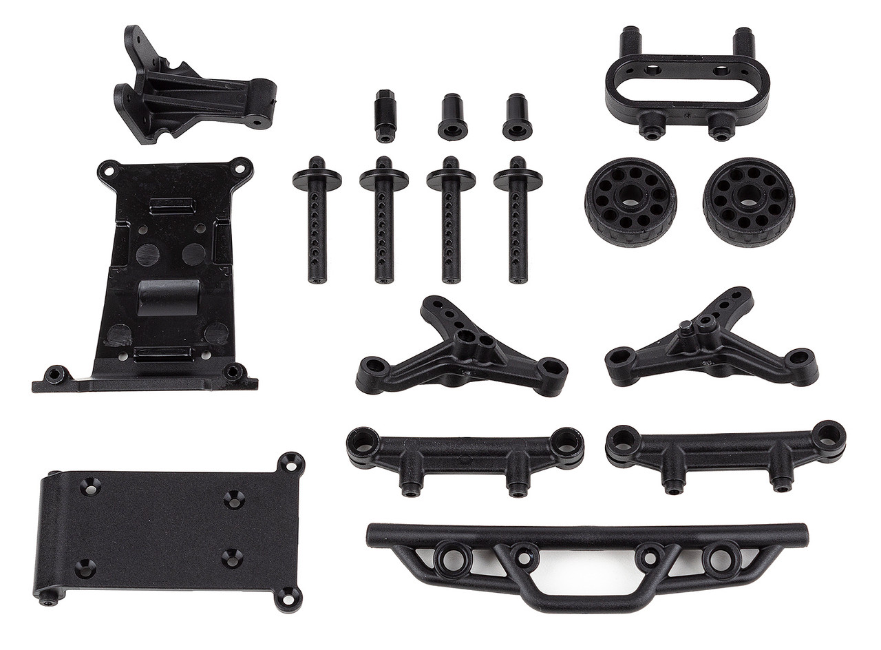 Team Associated Reflex 14MT Bumper, Wheelie Bar & Body Mount Set ...