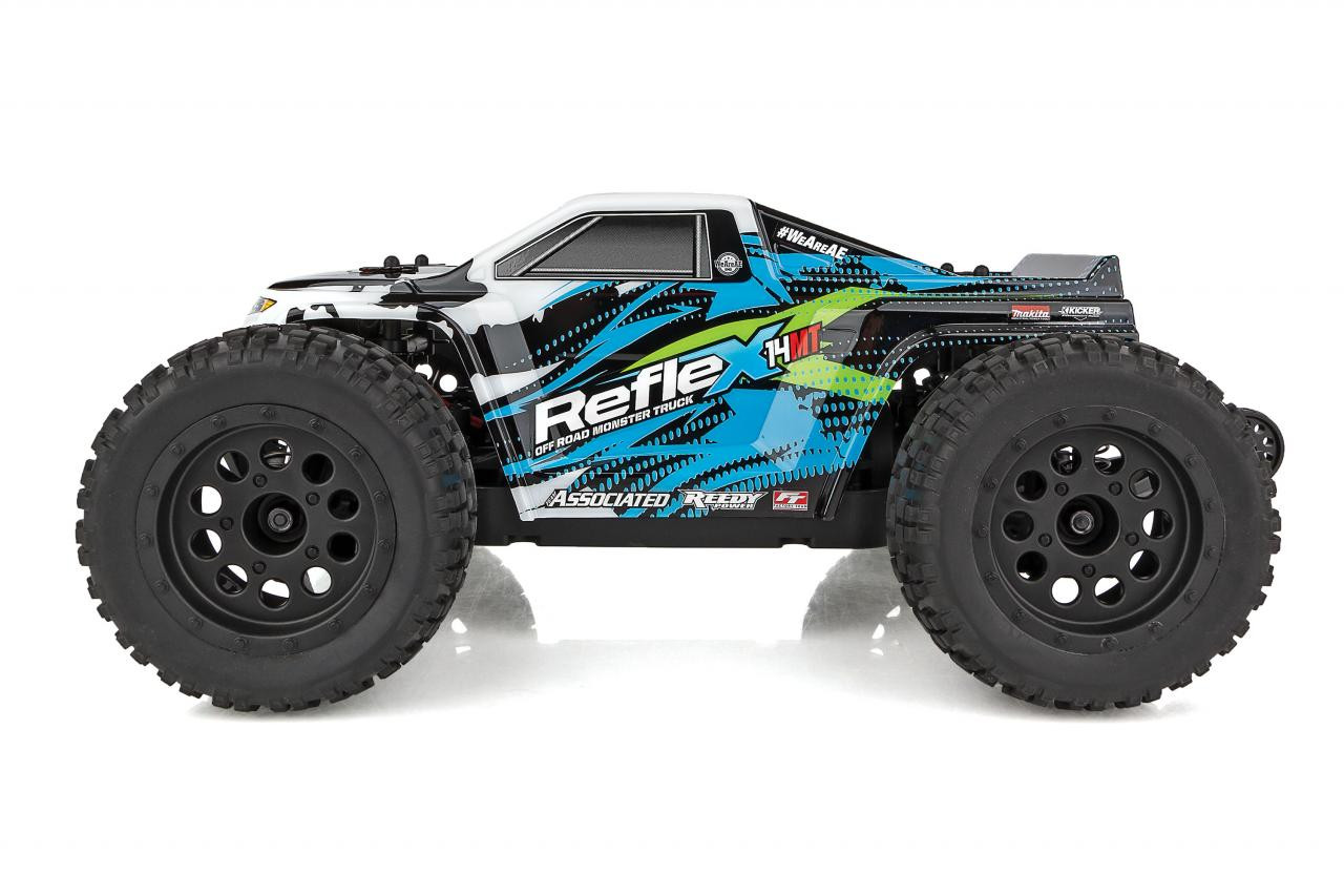 Team Associated Reflex 14MT 1/14 RTR 4WD Brushless Mini Monster Truck w ...